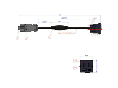 Bachmann Modul 1x USB-A&C Charger (917.227), Ladegerät