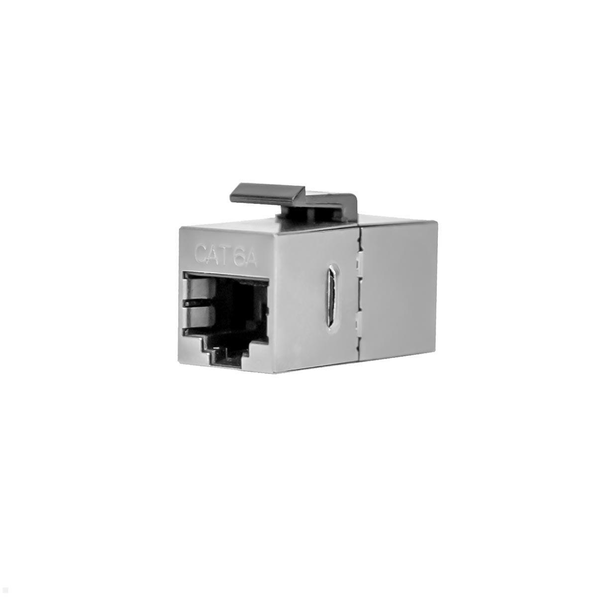 CAT 6a RJ45 Keystone Modul LAN TecLines TKM016, silber