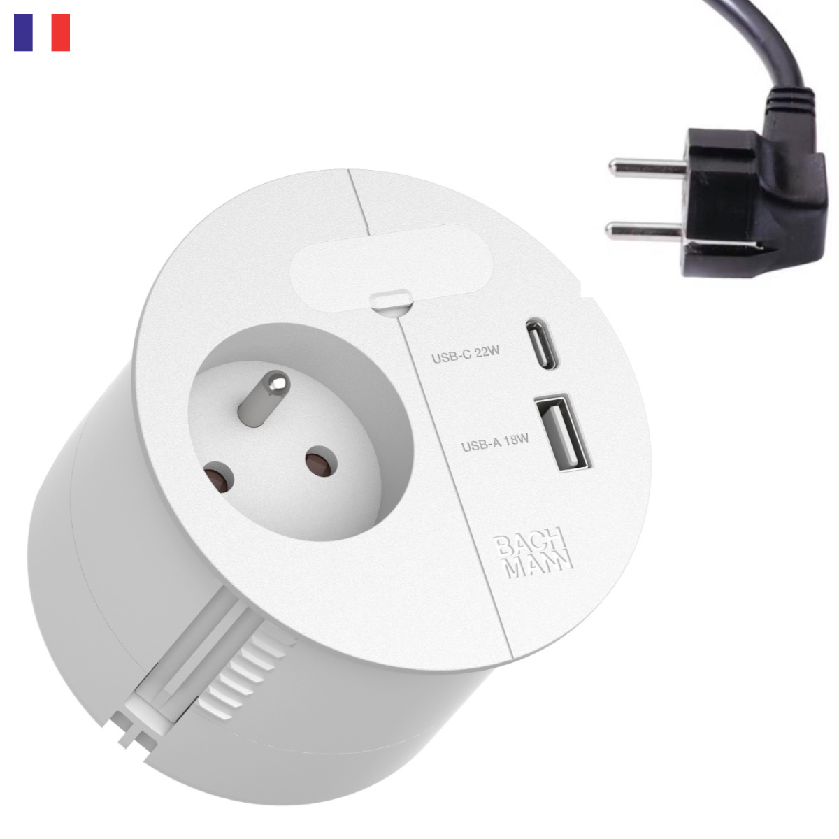 Bachmann LOOP IN CHARGE UTE Einbausteckdose mit USB A/C Charger mit ...