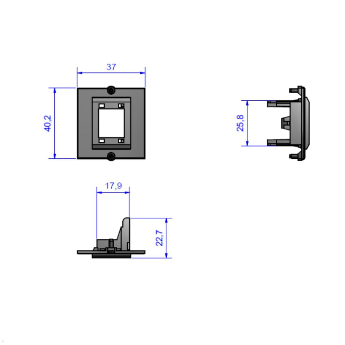 Keystone Modul Rahmen RDM CAT6 Bachmann (917.005)