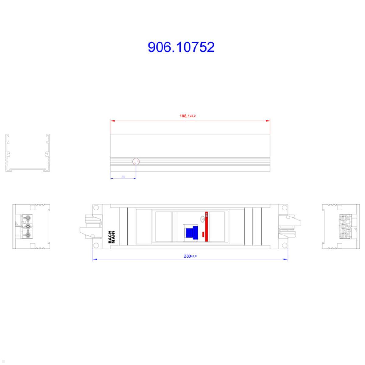 Steckdosenleiste mit FI Schalter - Bachmann STEP (906.10752)