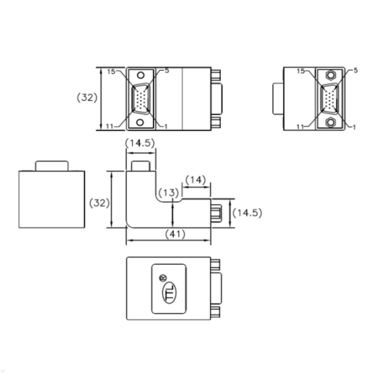 Keystone Modul VGA Anschluss, Audio, 917.058 Bachmann