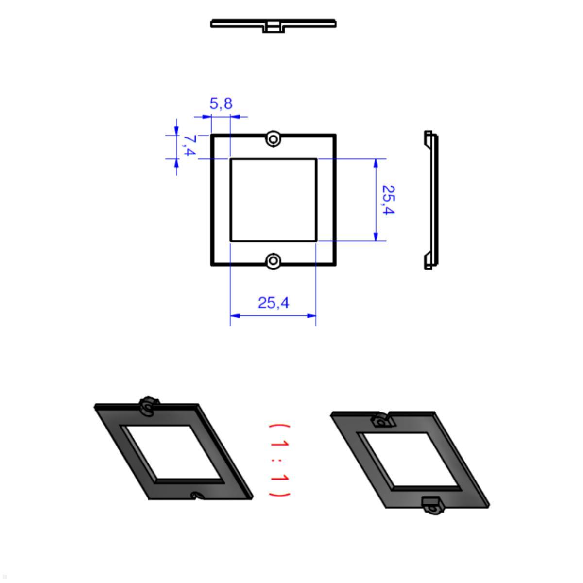 Keystone Modul Rahmen Panduit CAT6 - Bachmann (917.007)