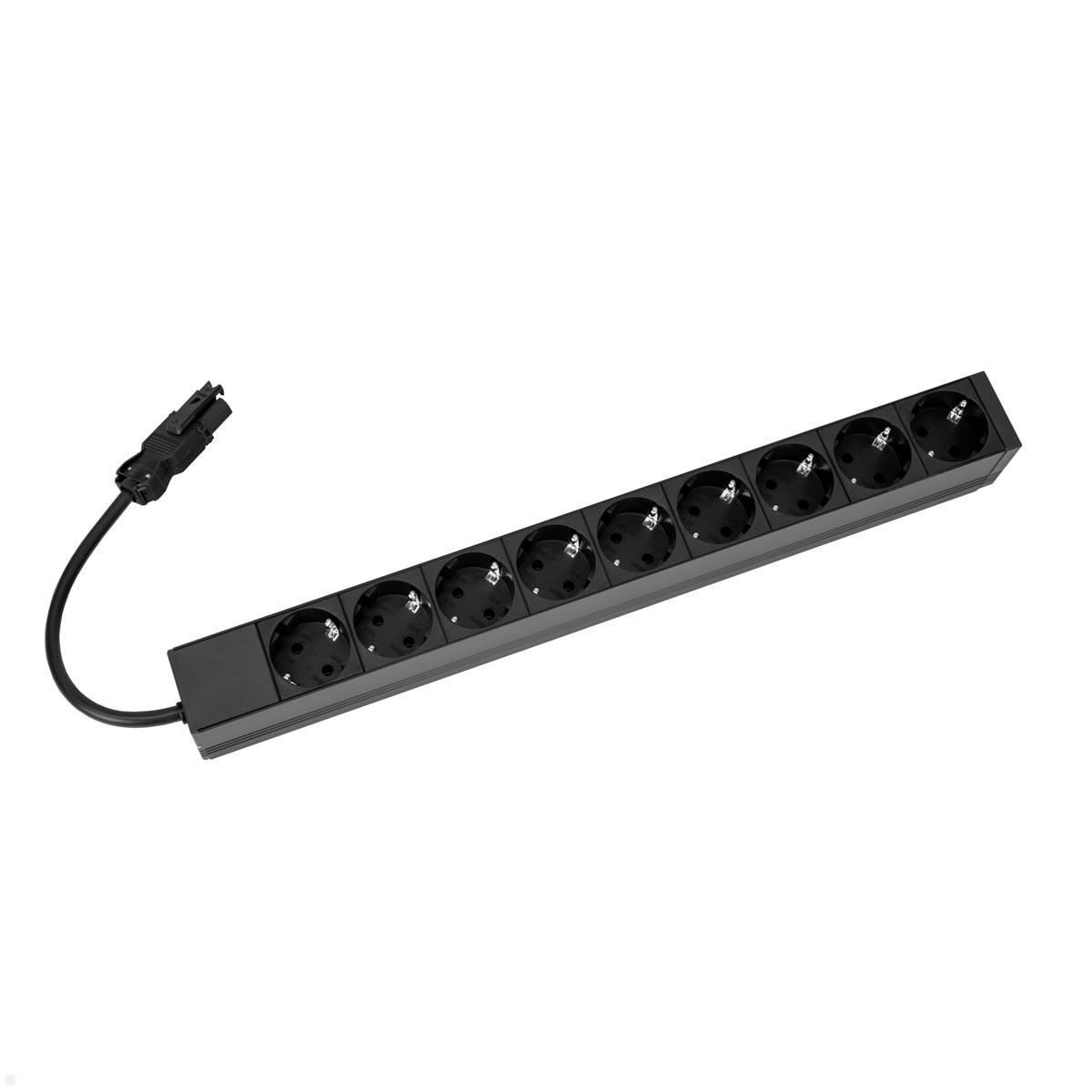 19 Zoll 1HE Steckdosenleiste 9x CEE 7/3, GST18i3 Bachmann