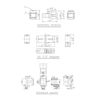 Keystone Modul LWL SC Steckdosenleiste - Bachmann 918.072