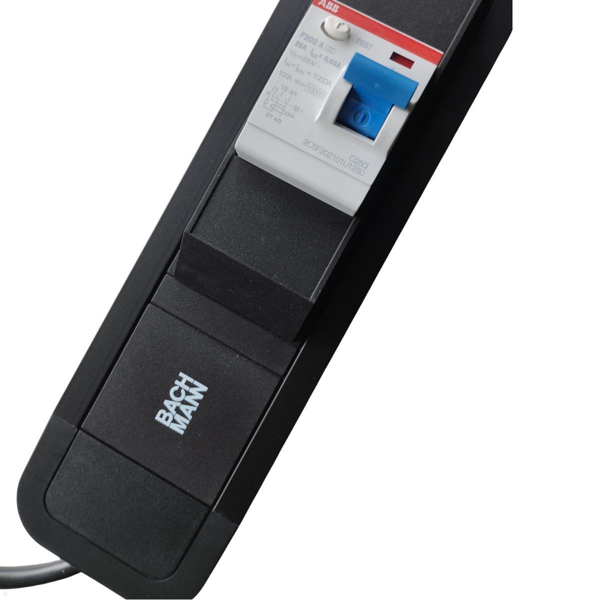 6-fach Steckdosenleiste mit 1xFI, Bachmann Primo 2 350.005