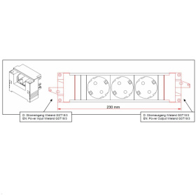 Mehrfach 3-fach Steckdosenleiste GST18 Bachmann 906.18818