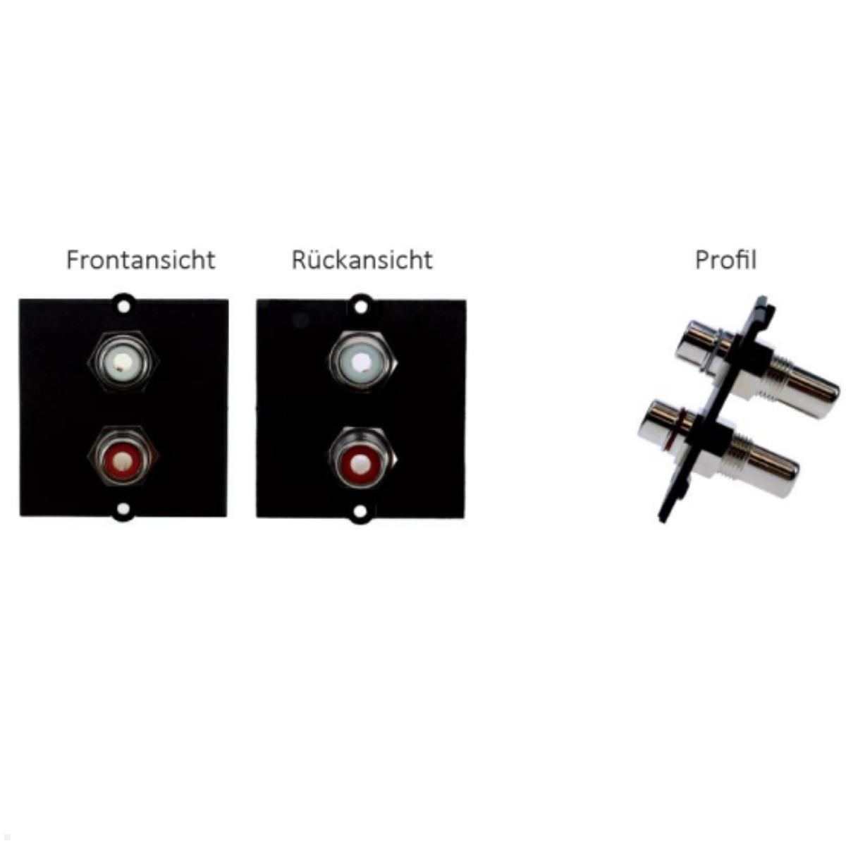 Custom Modul Cinch Stereo Audio rot weiß Bachmann (917.022)