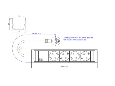 Bachmann CONNECT LINE Steckdosenleiste 4-fach 420.0017